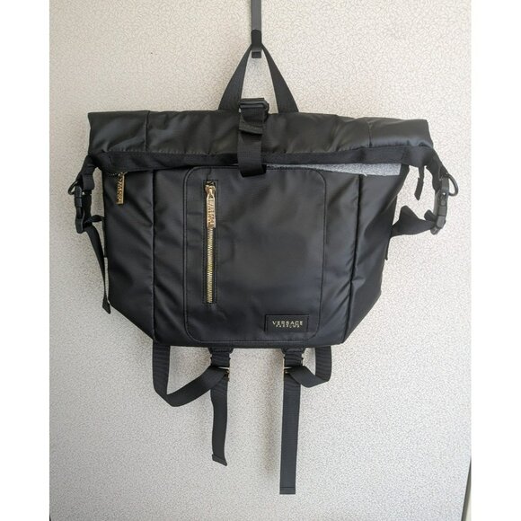 Versace | Bags | New Versace Parfums Backpack Black New Without Tags ...
